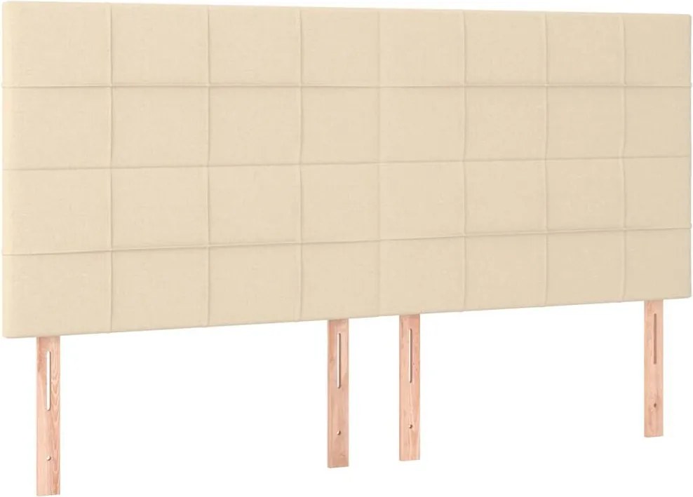 Box spring postel s matrací krémová 200x200 cm textil 3128554