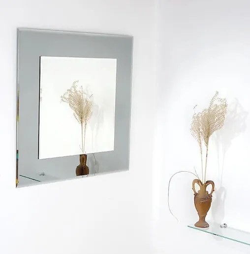 Amirro Tomáš zrcadlo s fazetou 60x60 cm šedá 701-039 ZTO6060F