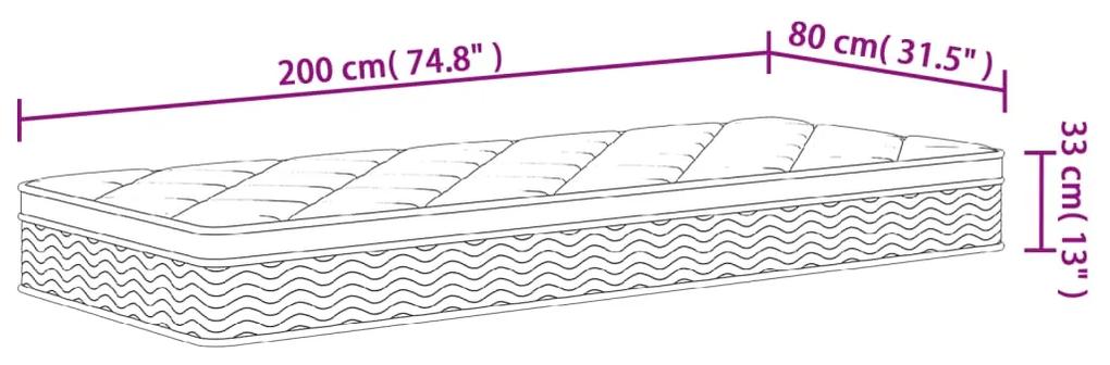 Taštičková pružinová matrace medium plus 80 x 200 cm,  372884