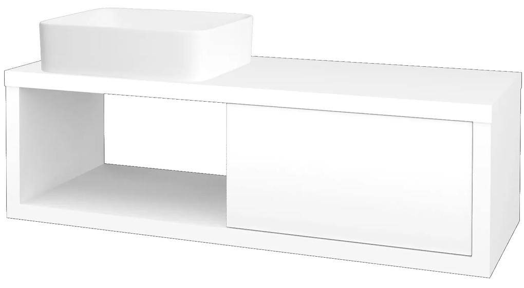 Dřevojas Koupelnová skříň STORM SZZO 120 (umyvadlo Joy) Varianta: D01 Beton / D01 Beton / Levé