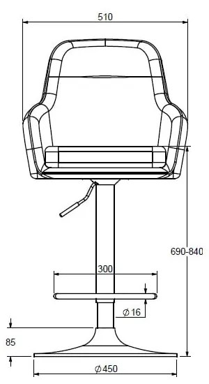 Oranžové barové židle v sadě 2 ks (výška sedáku 69 cm) Avola – Unique Furniture