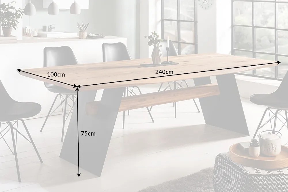 Designový jídelní stůl Galeno 240 cm divý dub