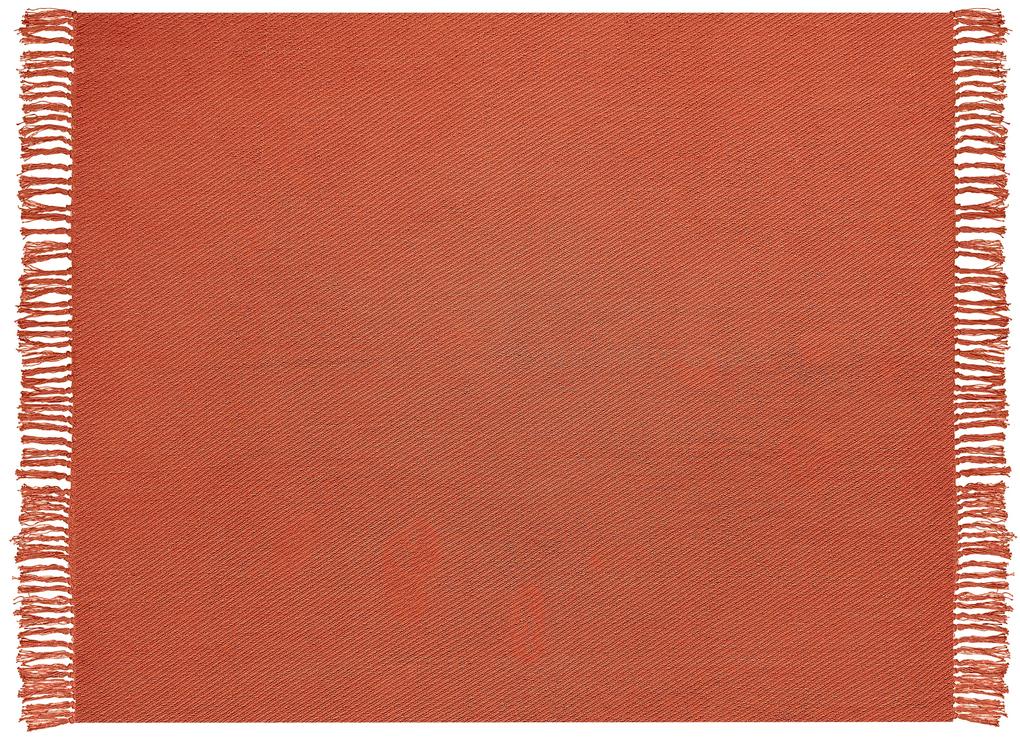 Bavlněná deka 125 x 150 cm červená YARSA Beliani