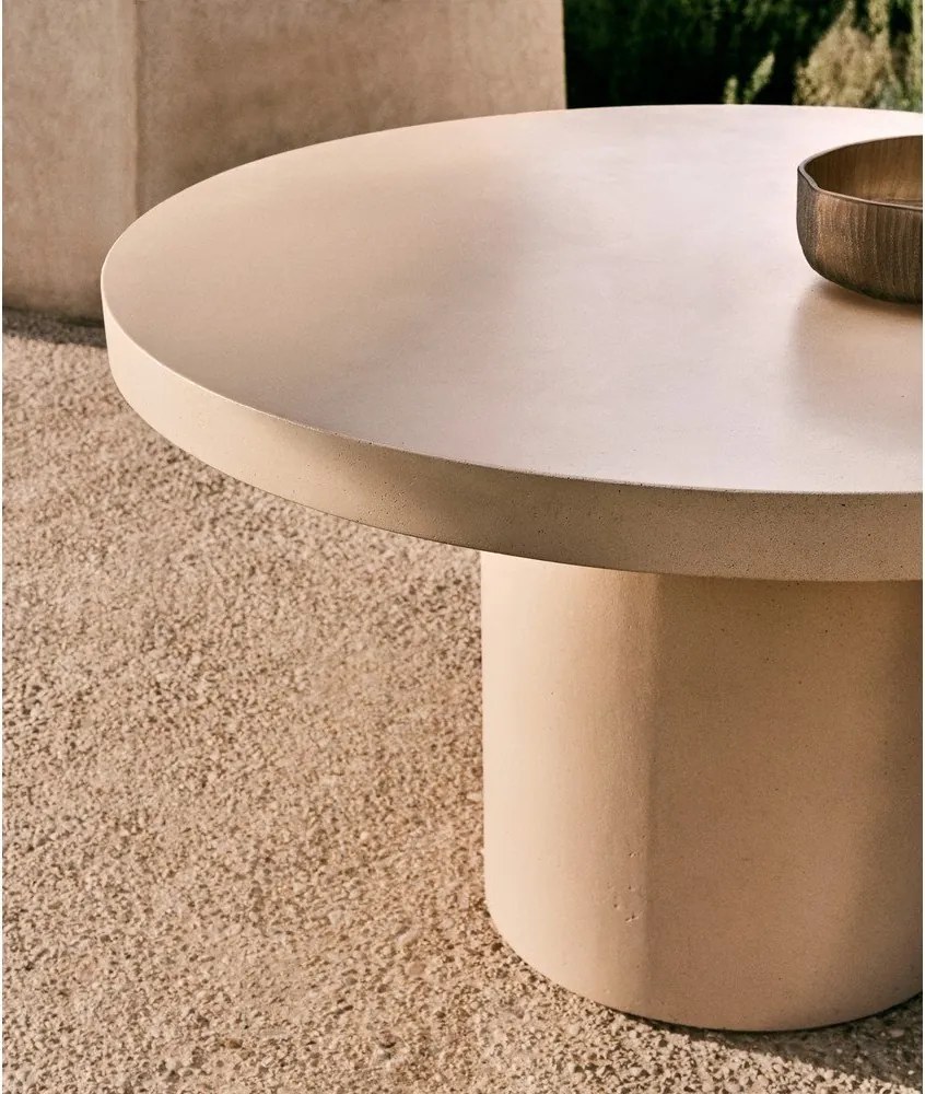 Betonový kulatý zahradní jídelní stůl ø 120 cm Aiguablava – Kave Home