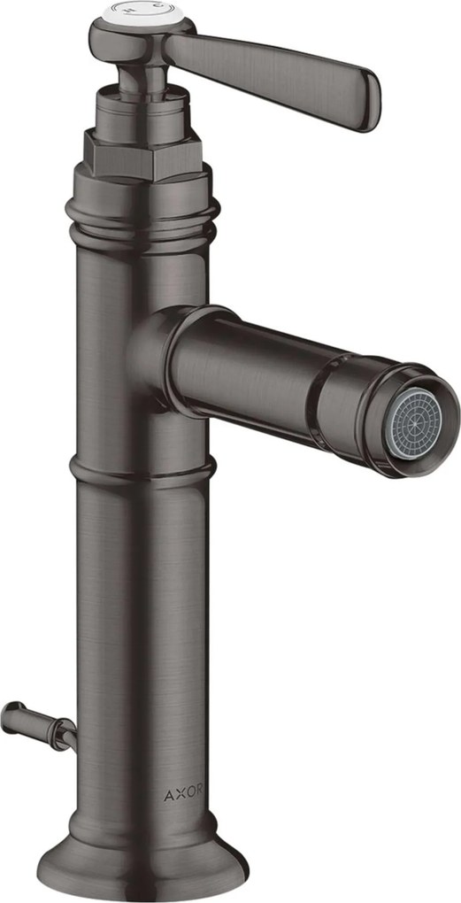 Axor Montreux - Bidetová baterie s výpustí, EcoSmart, kartáčovaný černý chrom 16526340
