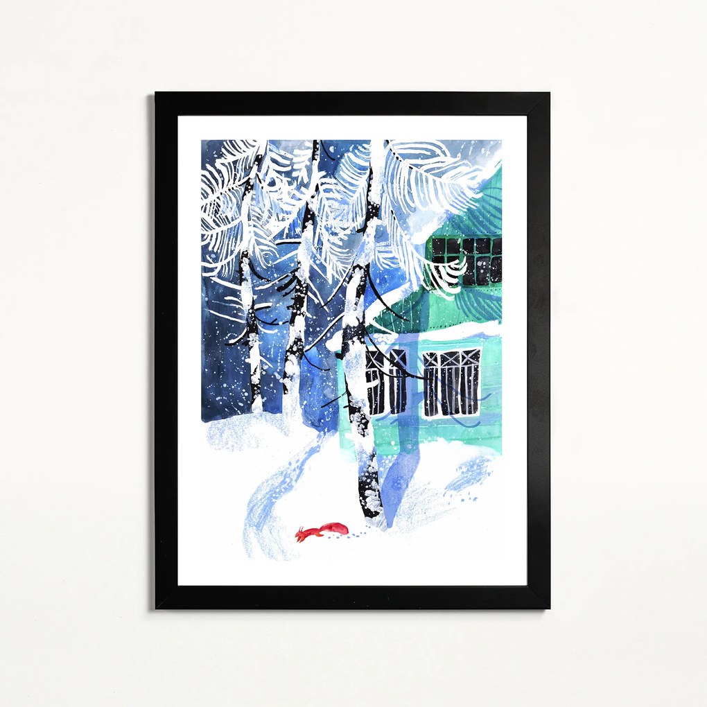 Kateřina Coufalová | Zima Rám: Bílý, Velikost: 60 x 40 cm