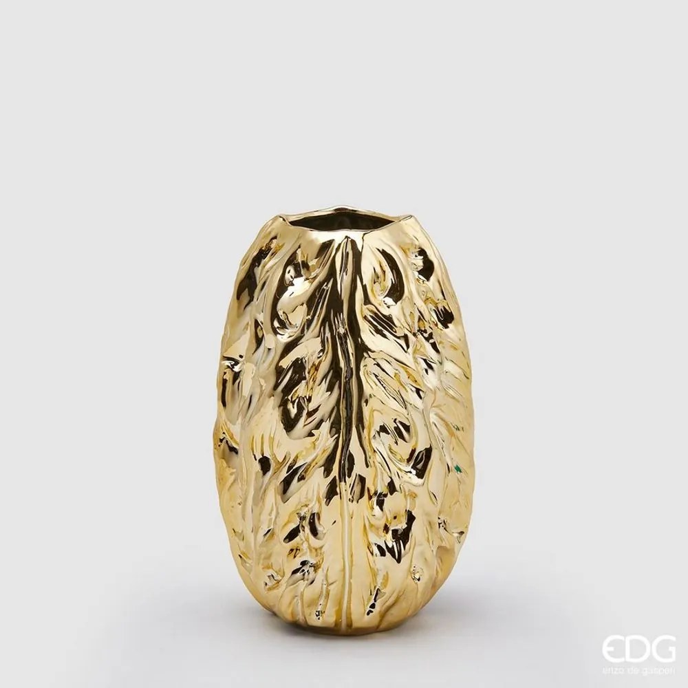 Keramická váza Chakra zlatá, 30x19 cm