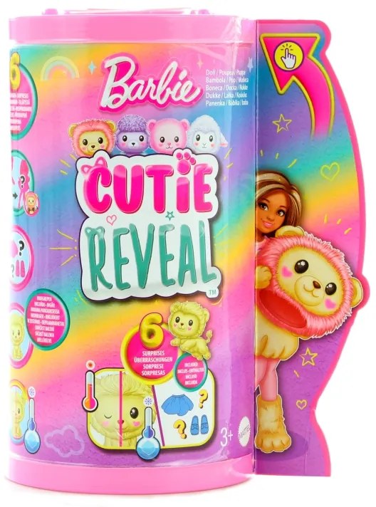 Barbie Cutie Reveal Chelsea pastelová edice - lev HKR21