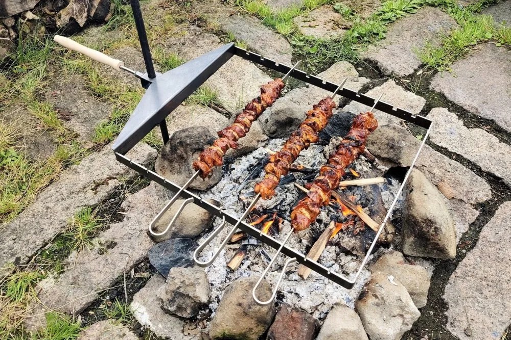 Gril na šašlik, špízy a ryby - 50 cm