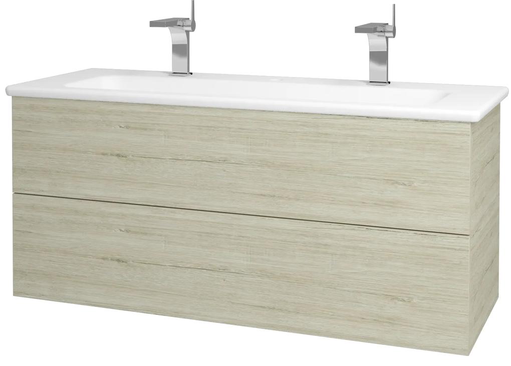 Dřevojas Koupelnová skříň VARIANTE SZZ2 120 (umyvadlo Euphoria) Varianta: N01 Bílá lesk / IND Individual
