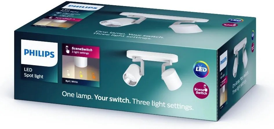 LED Bodové svítidlo Philips Byrl 50672/30/P0 s funkcí SceneSwitch bílé