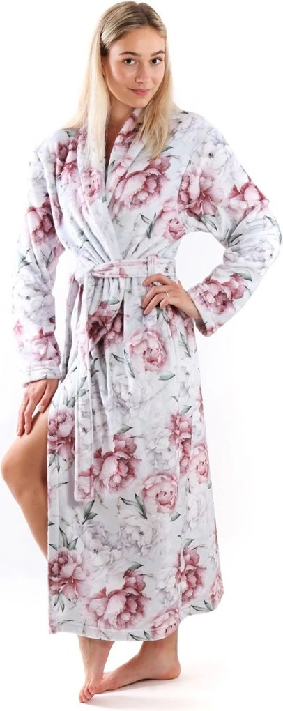 Dámský župan Annie pivoňky světlé 21 26 0011 - XL