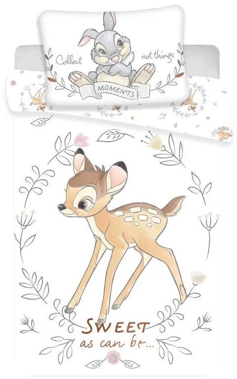 JERRY FABRICS Povlečení do postýlky Bambi sweet baby Bavlna, 100/135, 40/60 cm