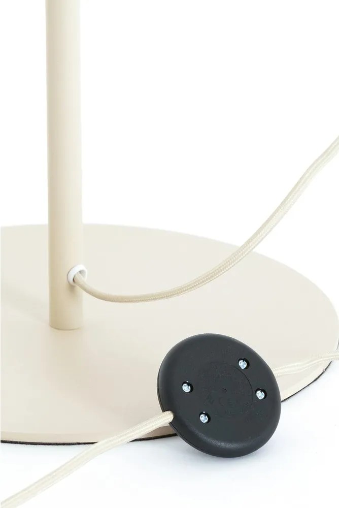 Krémová stojací lampa s textilním stínidlem (výška 165 cm) Solune – Light & Living
