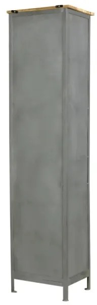 furniture-nabytek.cz - Masivní koupelňová skříňka Pineford z mangového dřeva a kovu, lakovaná, vícebarevná – 45×35×185 cm