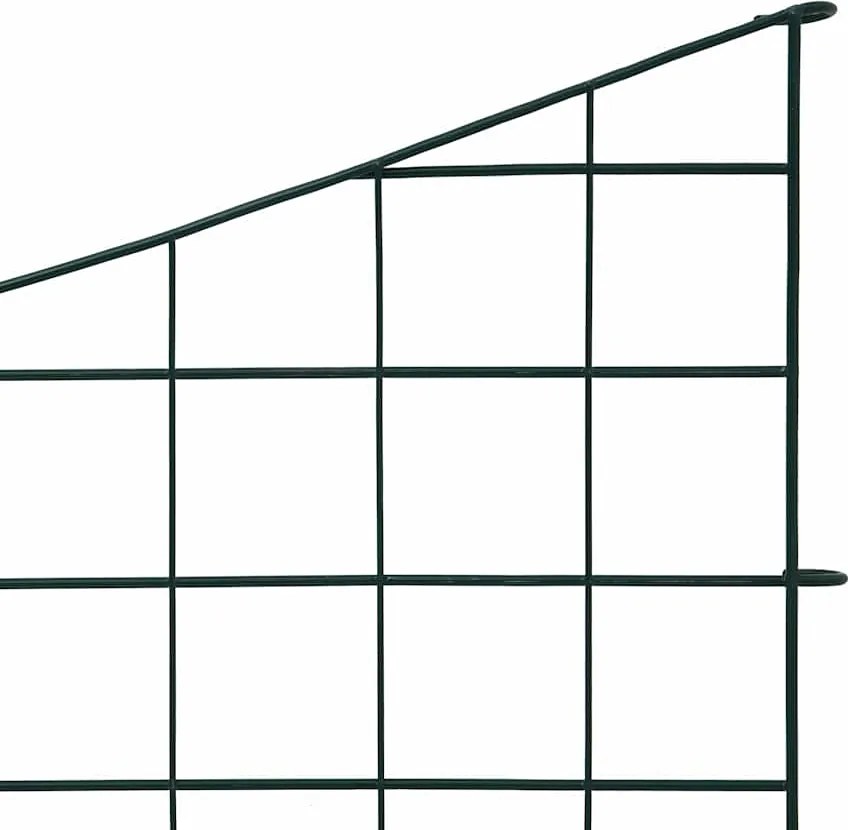 Zahradní plot s obloukem dolů 77,5 x 64 cm zelený 146104