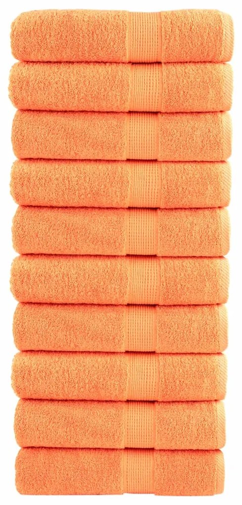 Prémiové osušky SOLUND 10 ks oranžové 100x150 cm 600 g/m² 137385