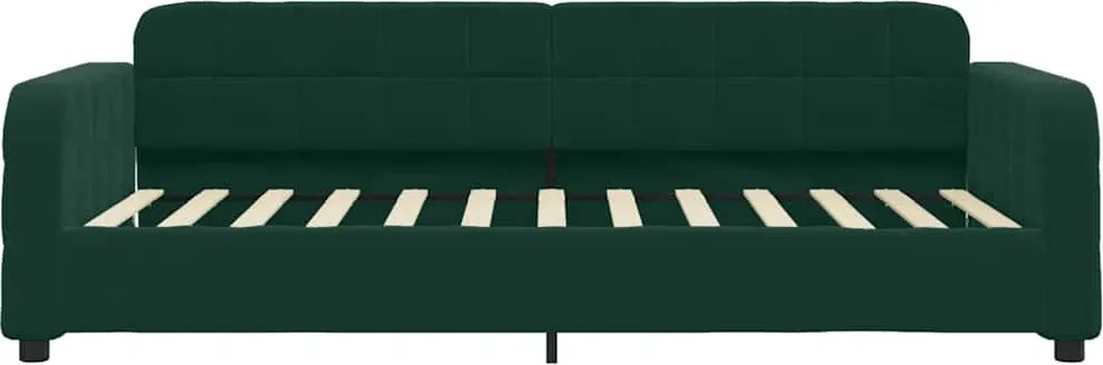 Válenda s matrací tmavě zelená 100 x 200 cm samet 3196914