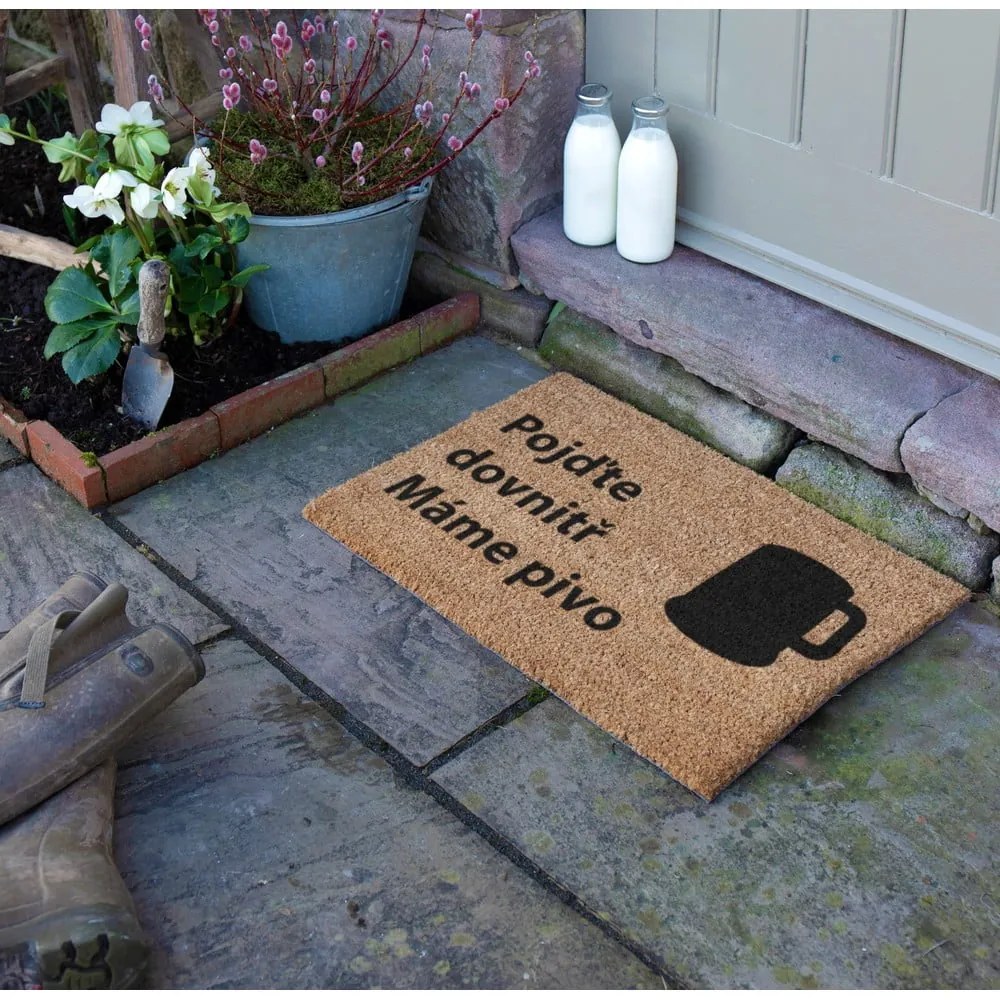 Rohožka z kokosového vlákna 40x60 cm Pivo – Artsy Doormats