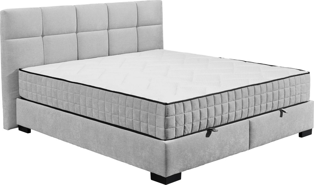 XXXLutz AMERICKÁ POSTEL, 160/200 cm, světle šedá MID.YOU - Postele s úložným prostorem - 002220053410