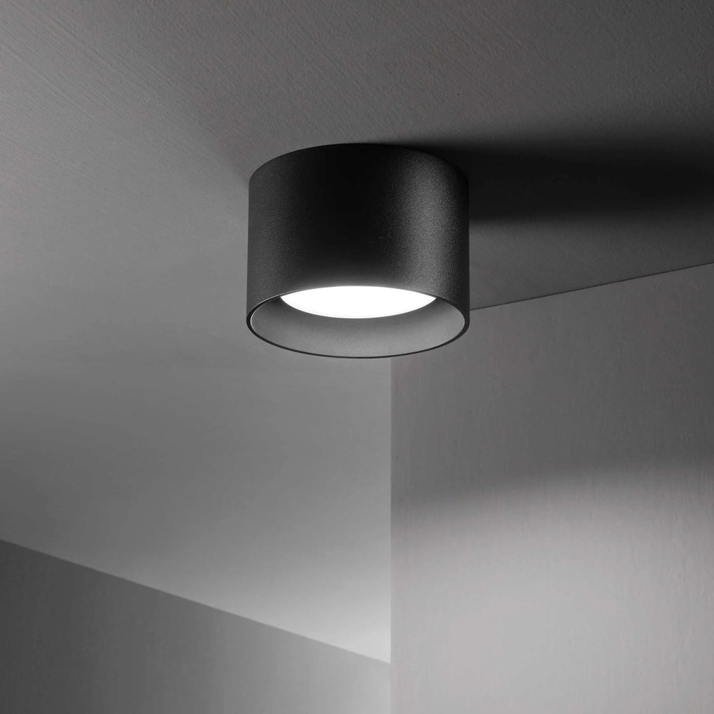 Ideal Lux Stropní přisazené svítidlo SPIKE PL1, Ø 100 mm Barva: Bílá