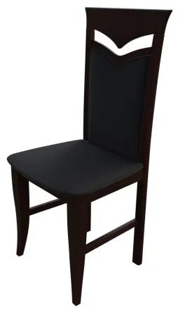Židle do kuchyně MOVILE 7 - ořech / černá ekokůže