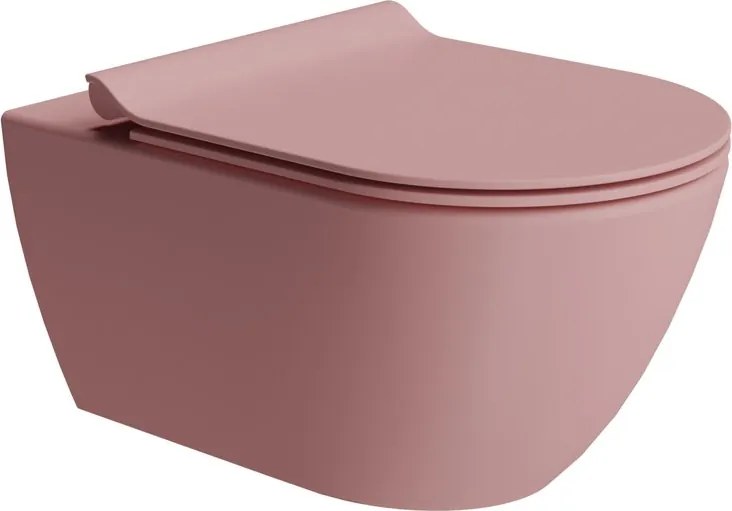 GSI GSI, PURA závěsná WC mísa, Swirlflush, 36x55cm, blush dual-mat, 881524