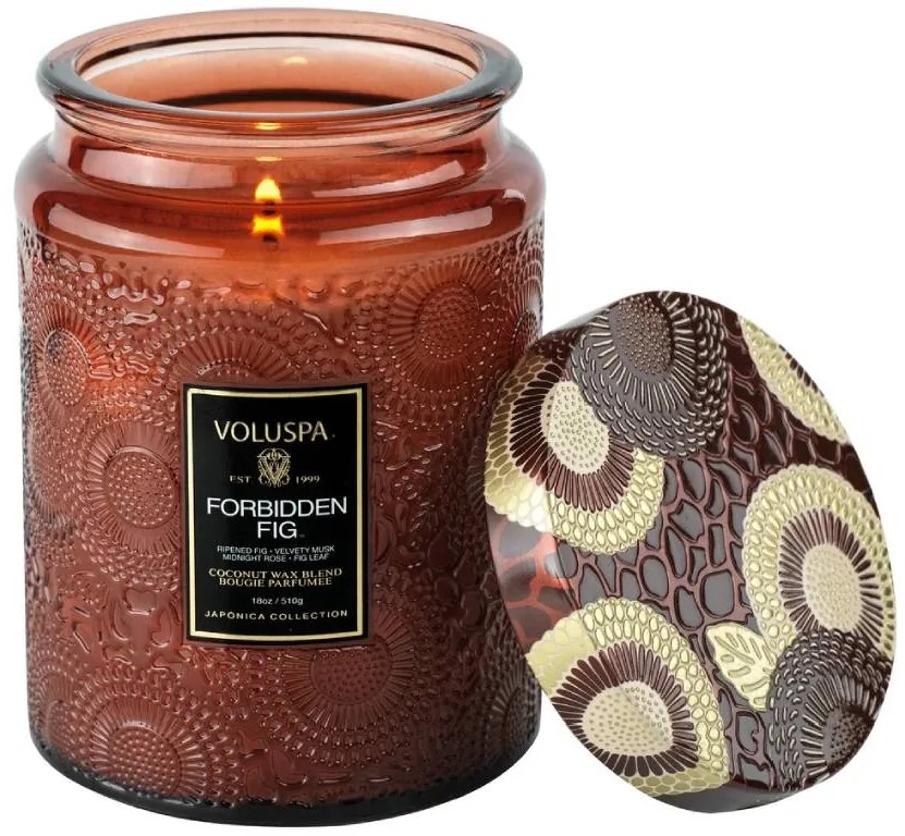 Voluspa – vonná svíčka Forbidden Fig (Zralý fík), 510 g