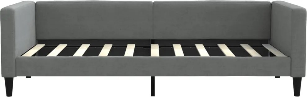 Válenda s přistýlkou tmavě šedá 90 x 190 cm textil 3196589