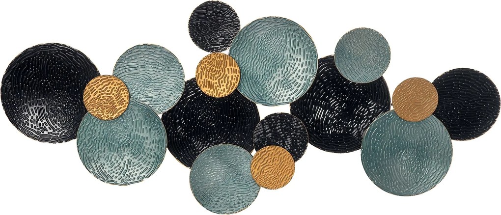 HOMCOM 3D Kovová nástěnná dekorace Umělecký ornament 121 x 53 cm | Aosom