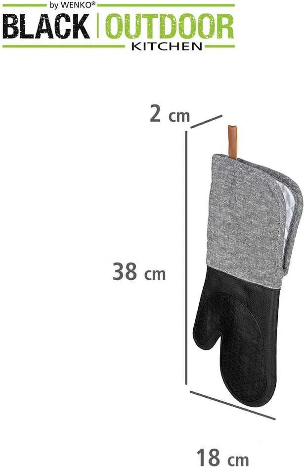 Kuchyňské chňapky ADA, šedé, 2 ks, WENKO