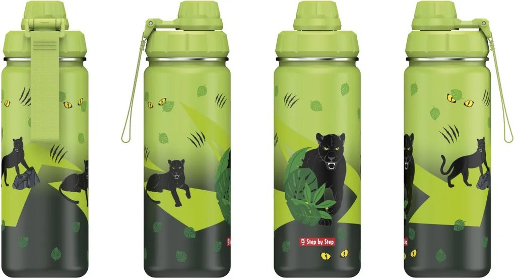 Láhev na pití z nerezové oceli Step by Step 0,5 l, Black Cat