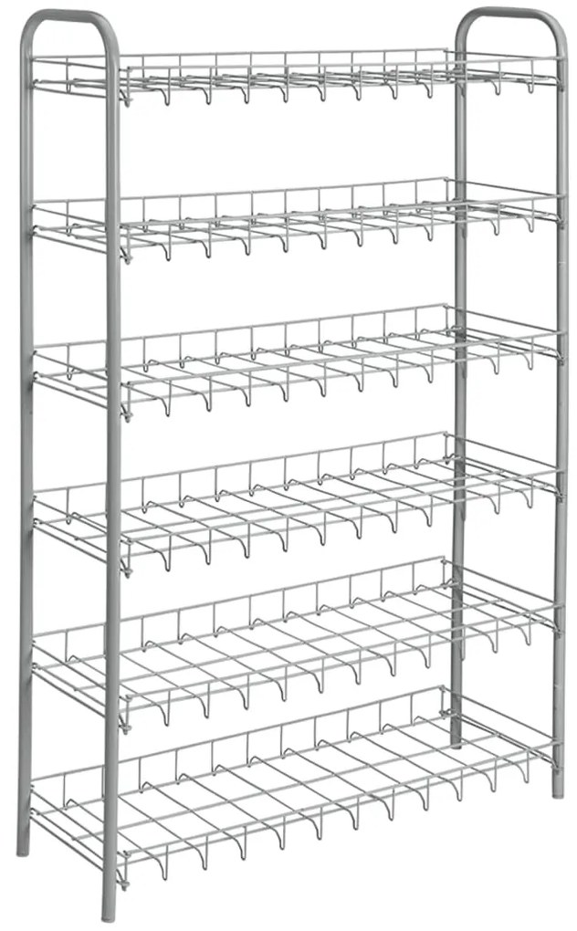 Metaltex 6Patrový Botník Shoe 6 Stříbrošedý - Bílá