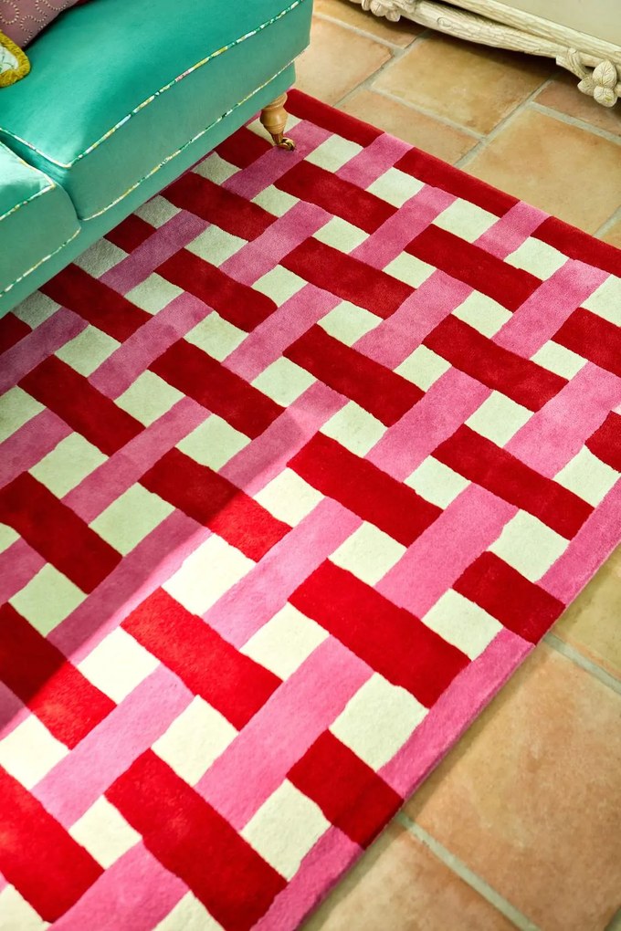 Brink&Campman Harlequin Basketweave coral/rose 144102 200x280cm
