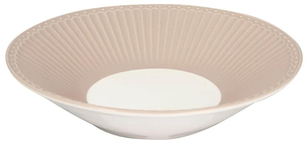 Béžový hluboký porcelánový talíř ø 23 cm Alice – Green Gate