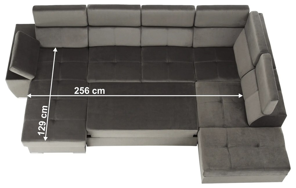 Kondela Sedací souprava, šedohnědá taupe, levá, LAMORA U
