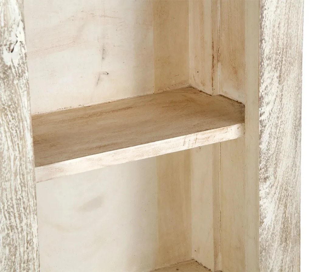 furniture-nabytek.cz - Masivní koupelnová nástěnná skříňka Patinor z mangového dřeva, lakovaná, přírodní barva – 48×24×70 cm