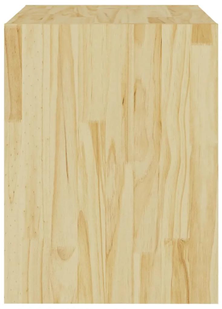 Noční stolek 40 x 30,5 x 40 cm masivní borové dřevo - Default Title