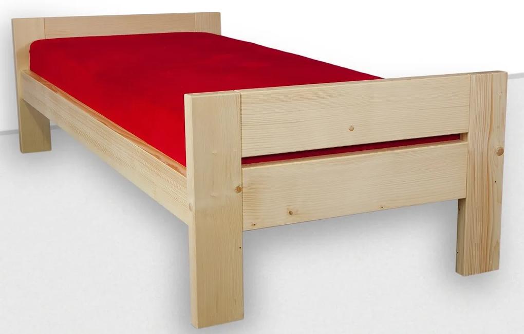 Krajča Jednolůžková postel z masivu Mika 90 x 200 cm Povrchová úprava: Barevný lak RAL, Druh dřeva: Borovice