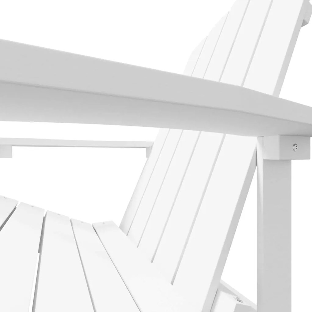 Zahradní křeslo Adirondack s podnožkou HDPE bílé 318645