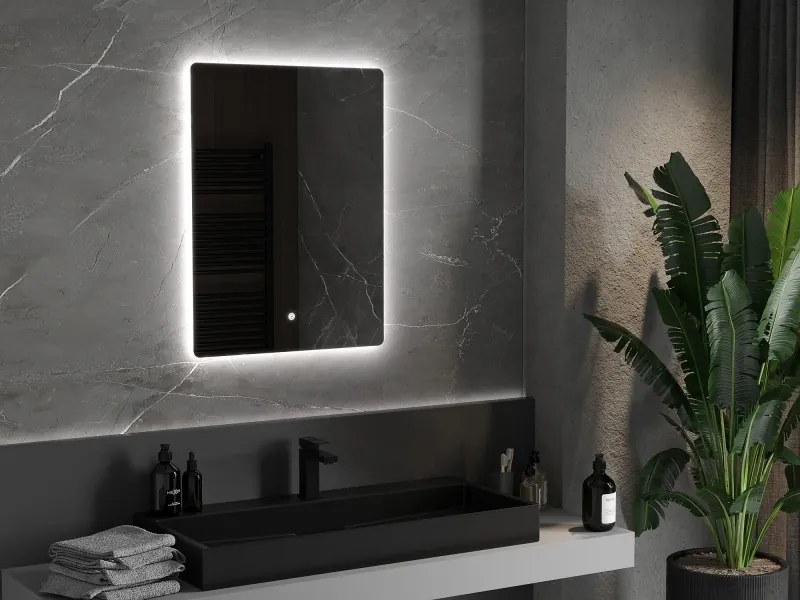 Mexen Sun koupelnové zrcadlo s podsvícením 60 x 80 cm, LED 6000K, protizápara - 9807-060-080-611-00