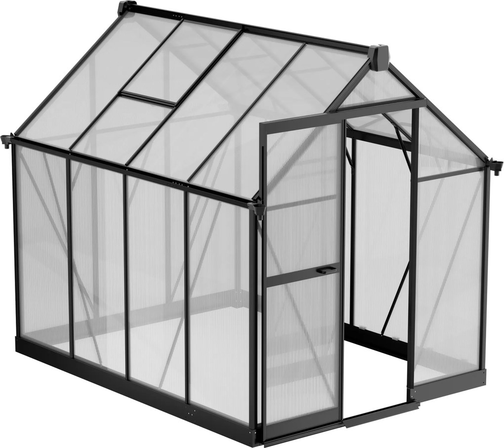 Skleník 210 x 183 x 248 cm, zesílená konstrukce, polykarbonát 6 mm