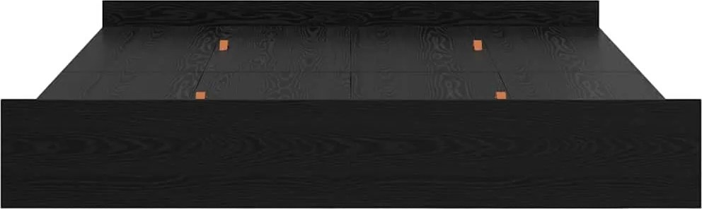 Rám postele s úložným prostorem s čelo Černý dub 200 x 200 cm 3335262