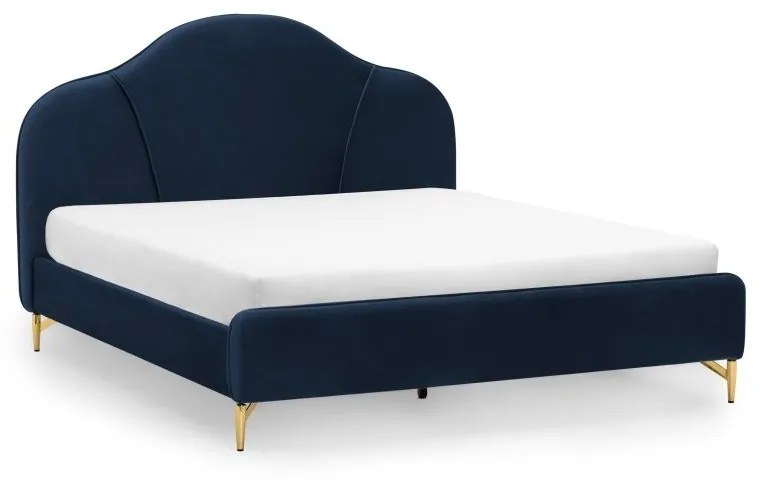 Čalouněná postel Helmer II 160x200 tmavě modrá