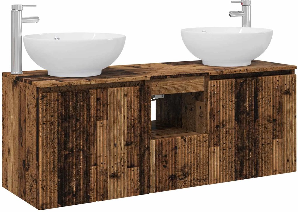 Sada koupelnových skříněk 3 ks Staré dřevo 49,5 x 44,5 x 65 cm 3405705