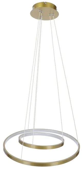 Zlaté závěsné LED svítidlo Lune kulaté 50cm 40W  - Candellux