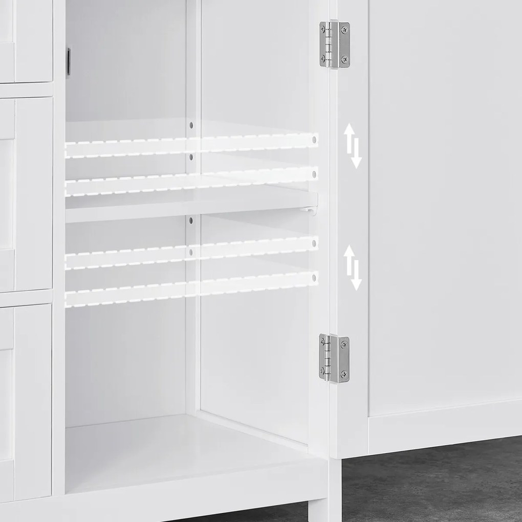 Komoda 60x30x80cm, mdf, bílá, AUK-E1154 WT