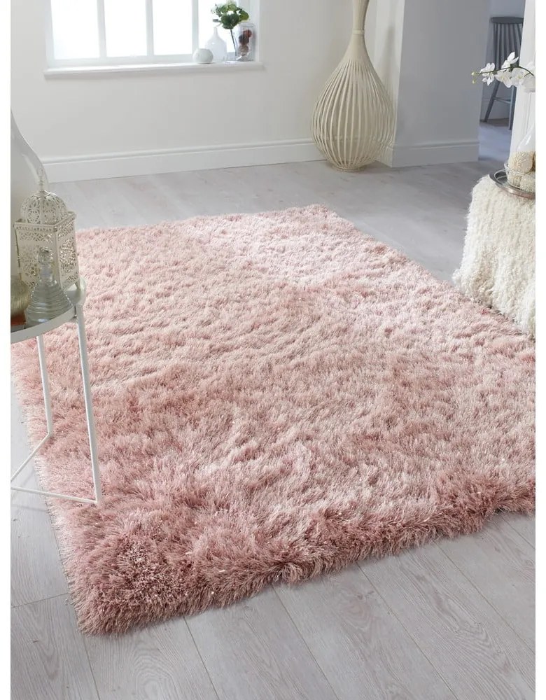 Růžový koberec Flair Rugs Dazzle Blush Pink, 80 x 150 cm