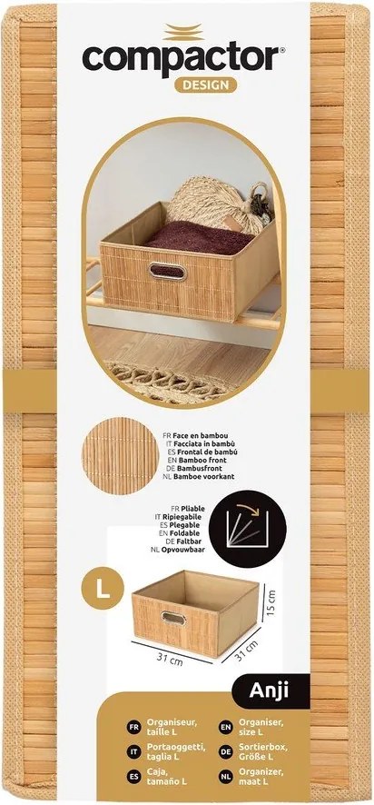 Bambusový košík 31x31x15 cm Anji – Compactor