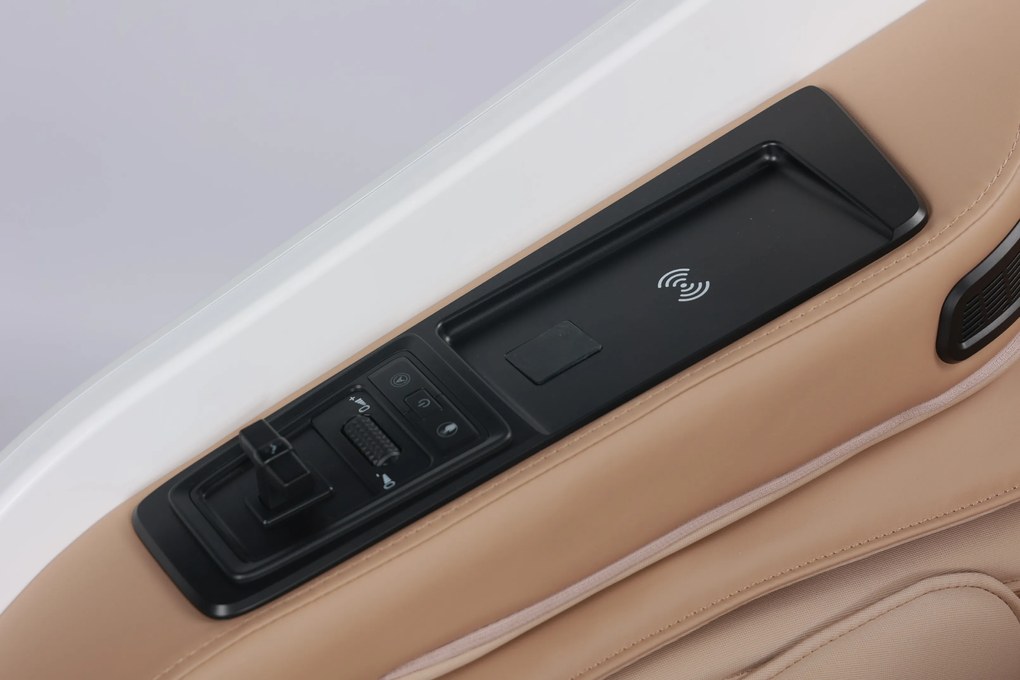 RSROYAL 5D Masážní křeslo - LCD displej v ČJ - RS-1280/béžová-bílá (matná)